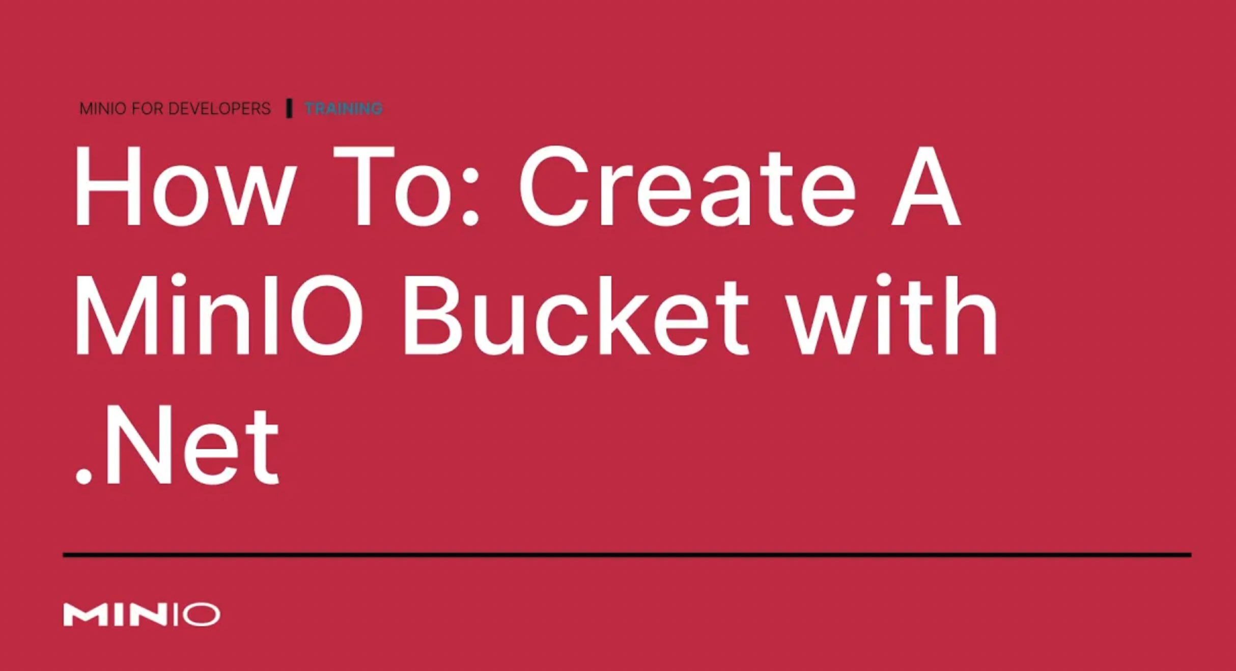 How To Create A Bucket In Minio Using Net Objectstorage Dotnet