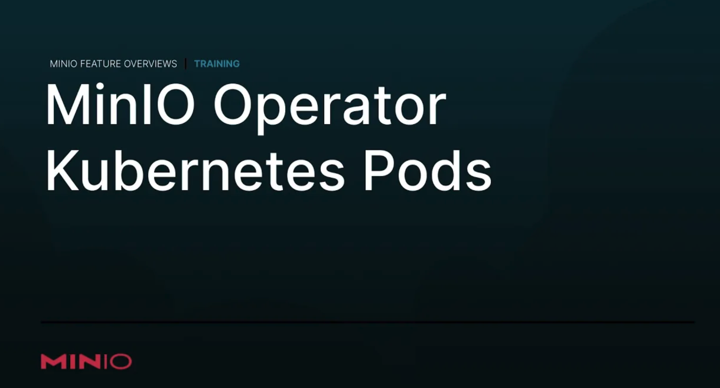 MinIO Operator - Kubernetes Pods