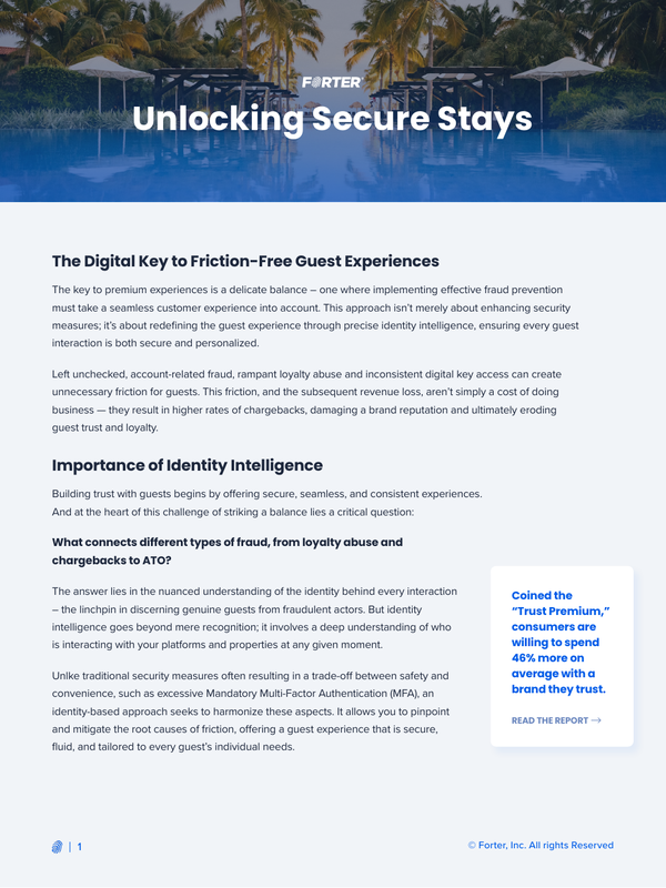Unlocking Secure Stays - Forter x Digital Keys