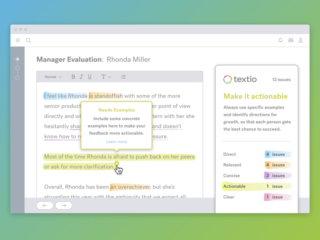 Announcing Textio for performance management
