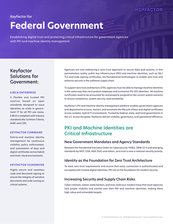 Keyfactor for Federal Government