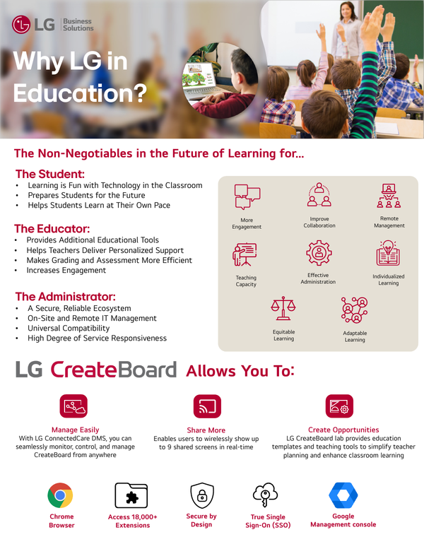 Why LG in Education? | LG Business Solutions
