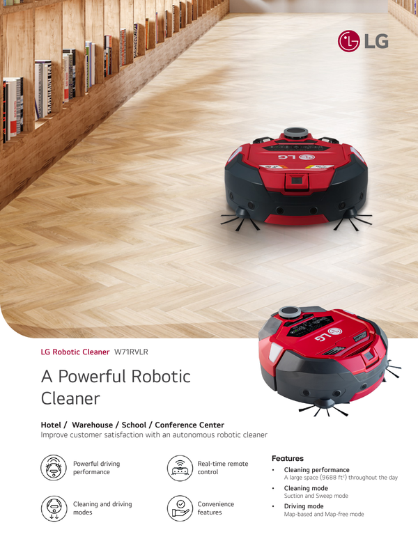 Specification: LG Robotic Cleaner
