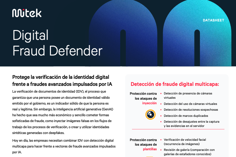 Digital Fraud Defender | Ficha Técnica