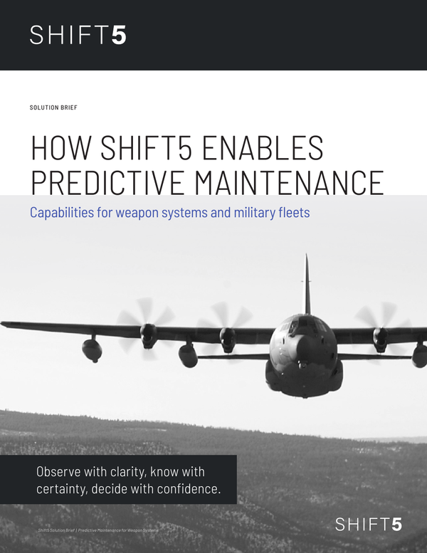 How Shift5 Enables Predictive Maintenance for Weapon Systems