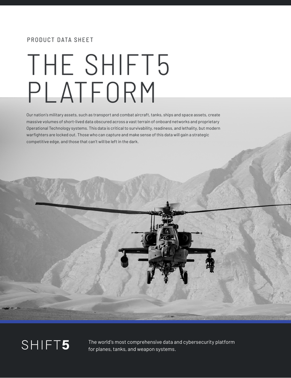 The Shift5 Platform Product for Defense