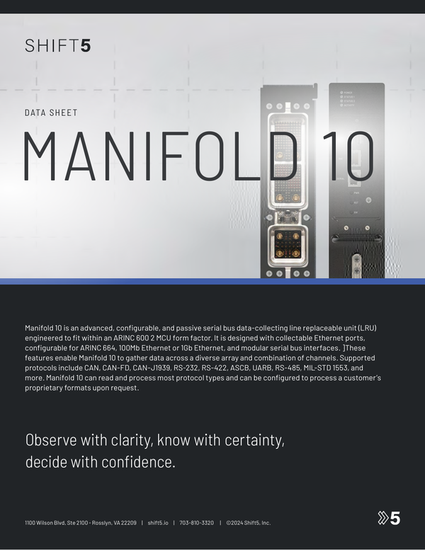 Shift5 Manifold 10 Data Sheet