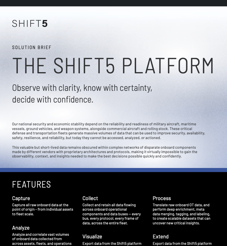 The Shift5 Platform