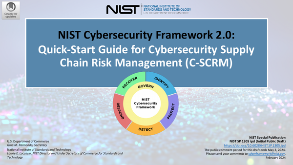 [PDF] Quick-Start Guide For Cybersecurity Supply Chain Risk Management ...