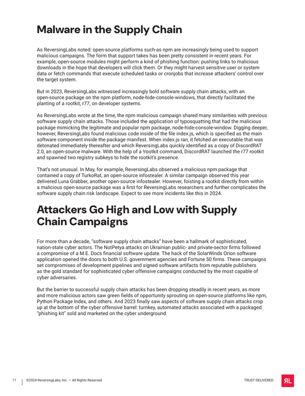 Chapter 4: Malware in the Supply Chain