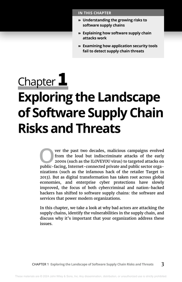 Chapter 1: Exploring the Landscape of Software Supply Chain Risks and ...