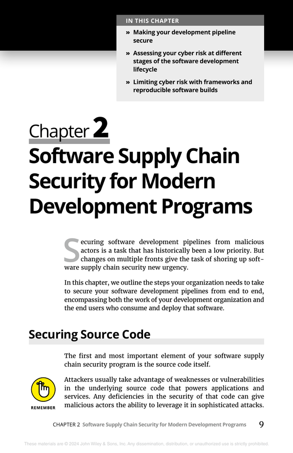 Chapter 2: Software Supply Chain Security for Modern Development Programs