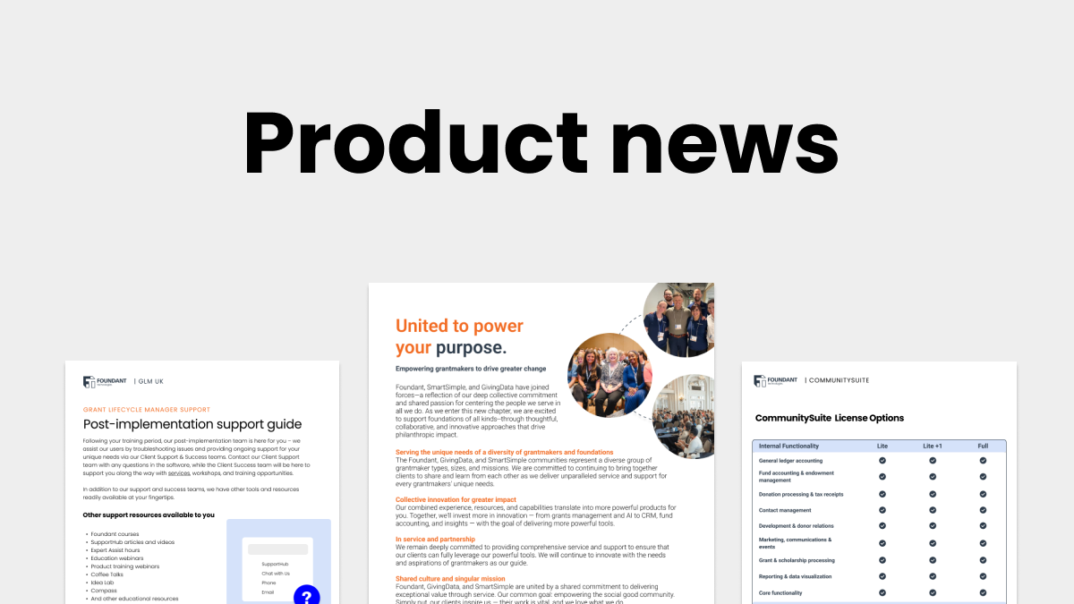 Product news | Foundant Technologies