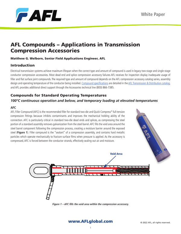 AFL Compounds - Applications in Transmission Compression Accessories