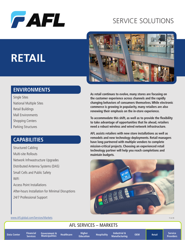 AFL Service Solutions - Retail Project Snapshot