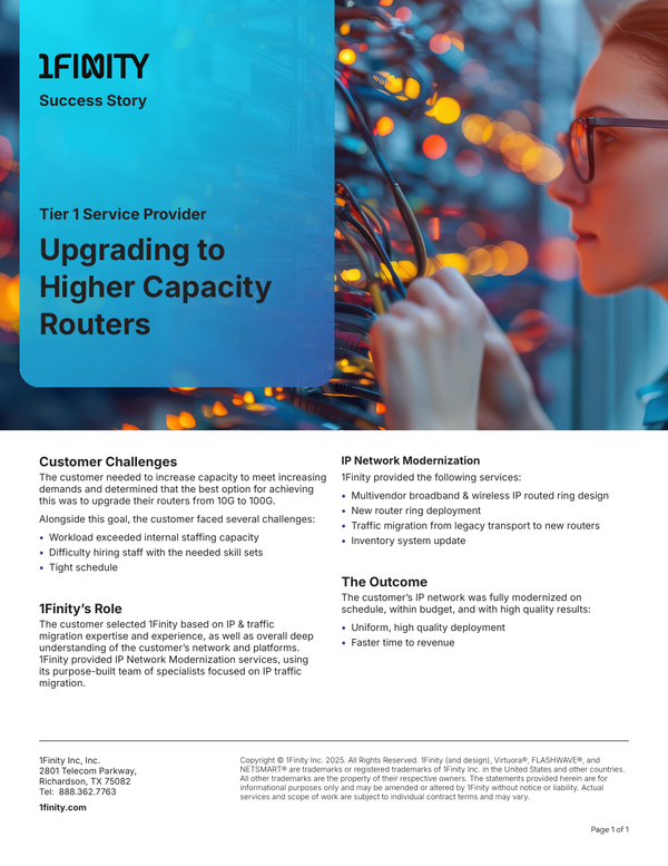 Upgrading To Higher Capacity Routers