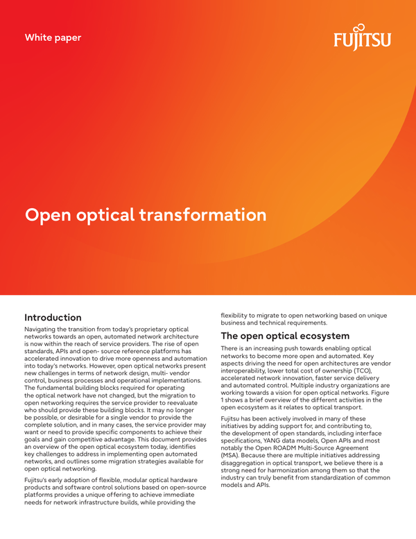 Open Optical Transformation [White Paper]