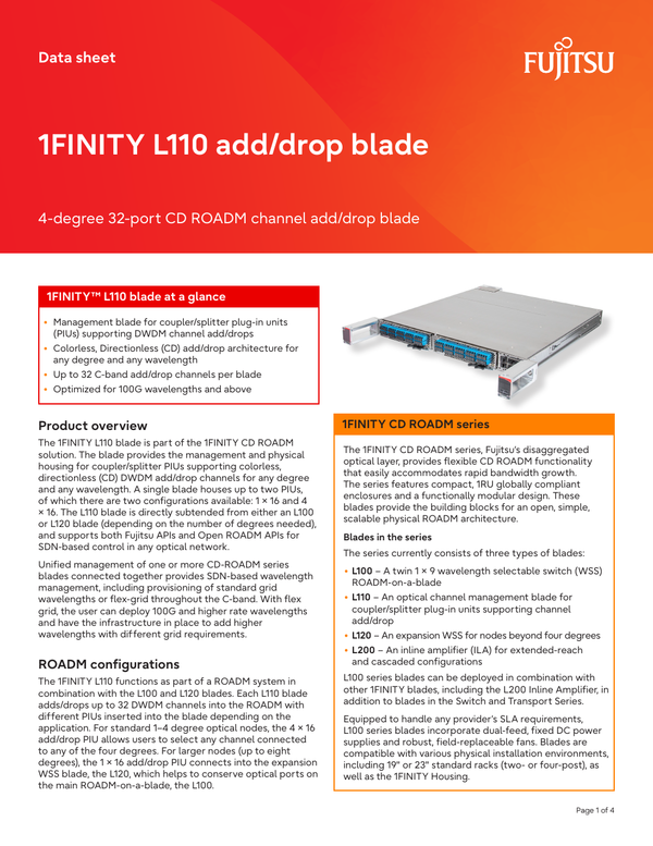 1FINITY L100 Lambda Blade [Data Sheet]