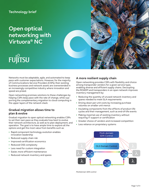 Open optical networking with Virtuora NC