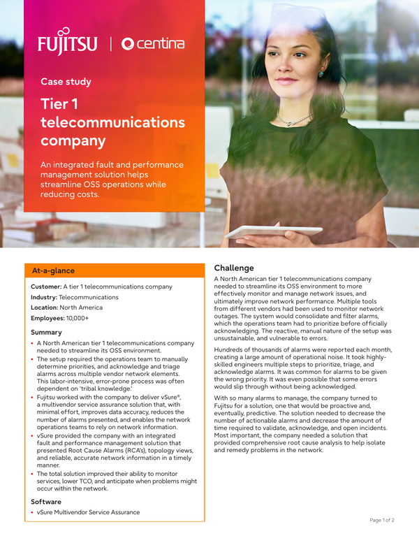 Tier 1 Telecommunications Company Case Study
