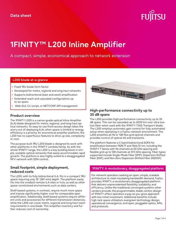 1FINITY L200 Inline Amplifier
