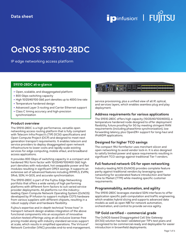 S9510-28DC Disaggregated Cell Site Gateway Router [Data Sheet]