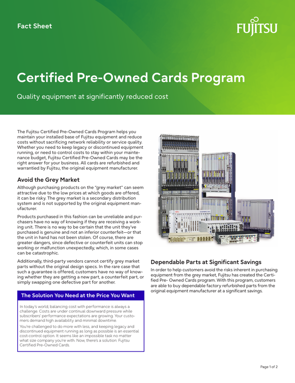 Certified Pre-Owned Cards Program