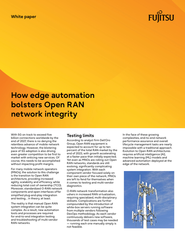 How edge automation bolsters Open RAN network integrity