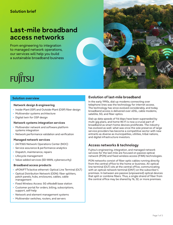 Last-mile broadband access networks