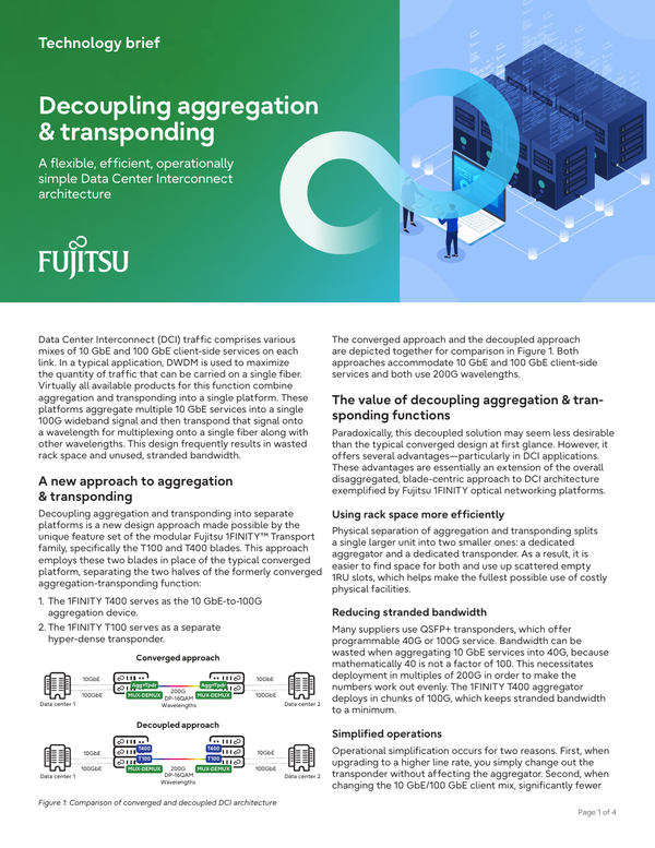 Decoupling aggregation & transponding