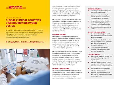 Case Study | Global Clinical Logistics Distribution Network Design