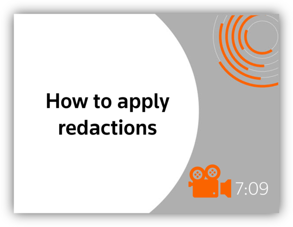 How to apply redactions