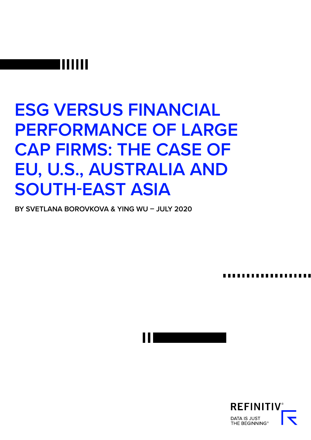ESG Scores vs Financial Performance of Large Caps Firms
